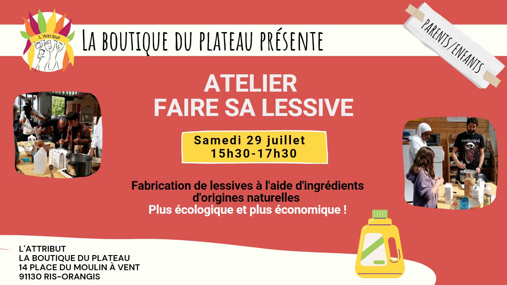 Atelier faire soi-même : lessive maison - Grand Paris Sud