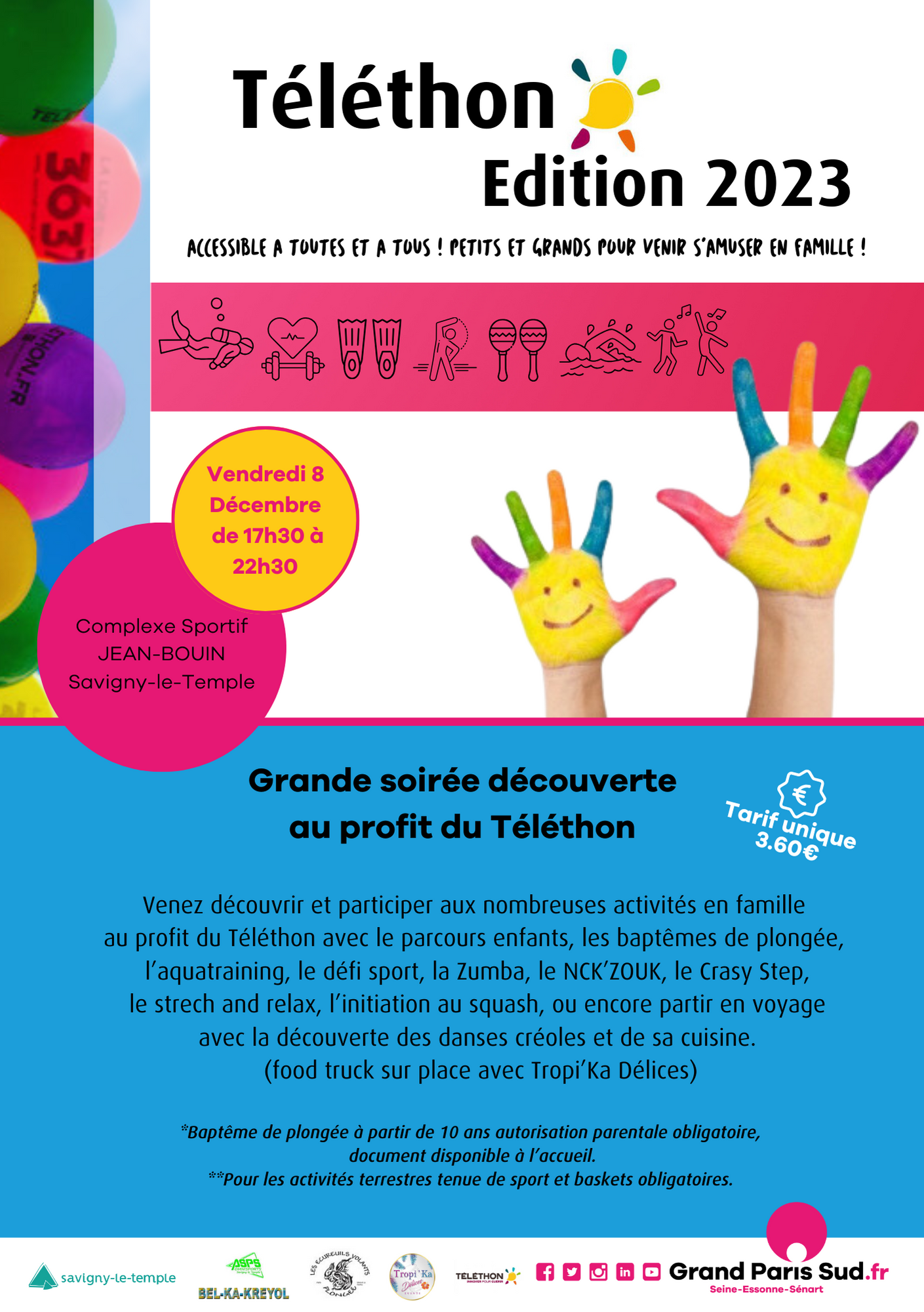 Soirée Téléthon au Complexe Sportif Jean Bouin à Savigny-le-Temple