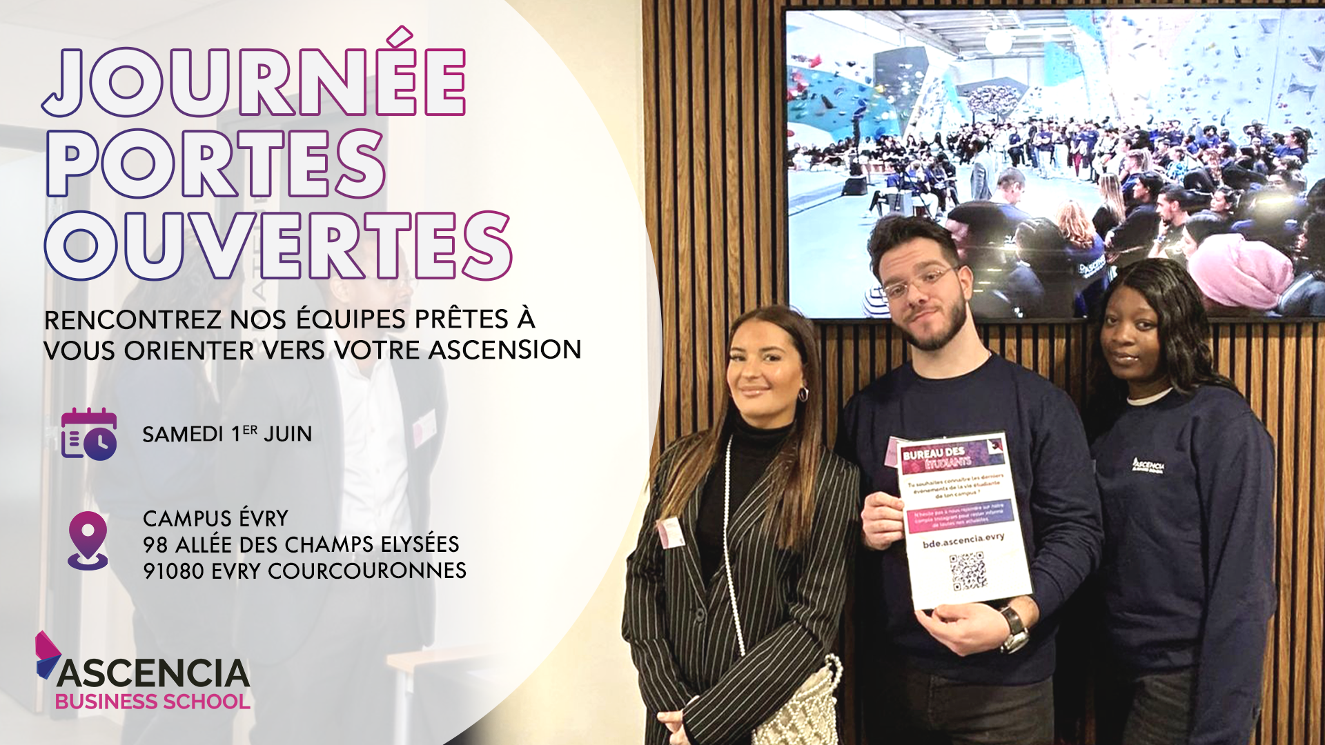 Journée portes ouvertes Ascencia Business School Évry - Grand Paris Sud