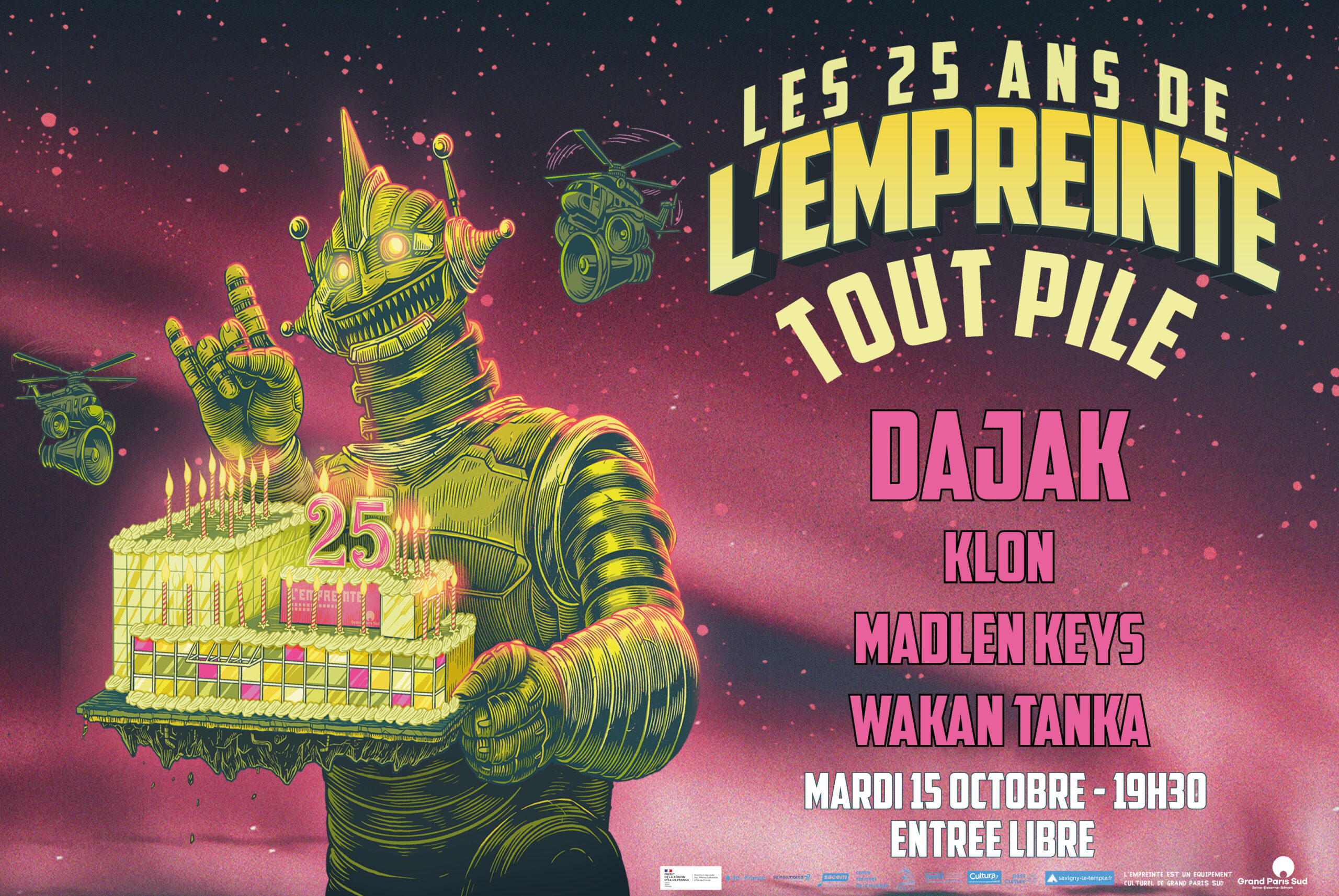 LES 25 ANS TOUT PILE : DAJAK + KLON + MADLEN KEYS + WAKAN TANKA - L ...