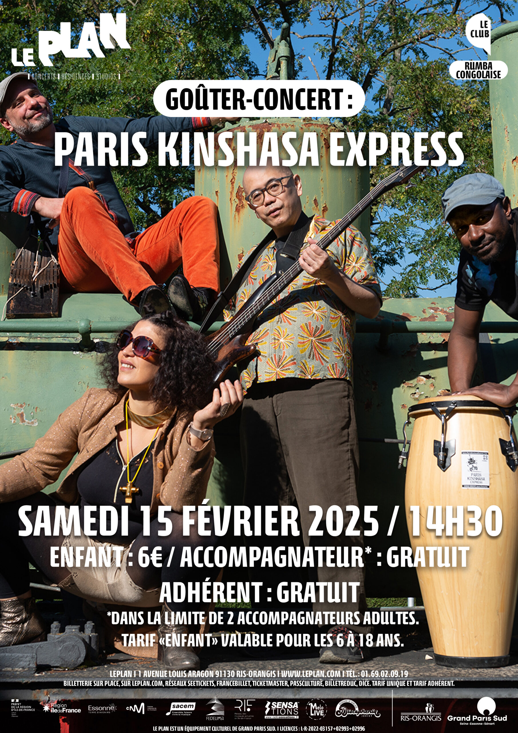 GOÛTER-CONCERT : PARIS KINSHASA EXPRESS | Grand Paris Sud